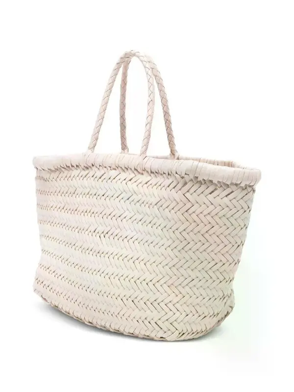 Dragon Diffusion Small Bamboo Triple Jump Woven Tote Bag - Neutrals