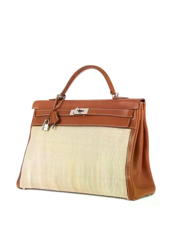 Hermès Kelly 40 Handle Lock Stamp Tote Bag - Brown