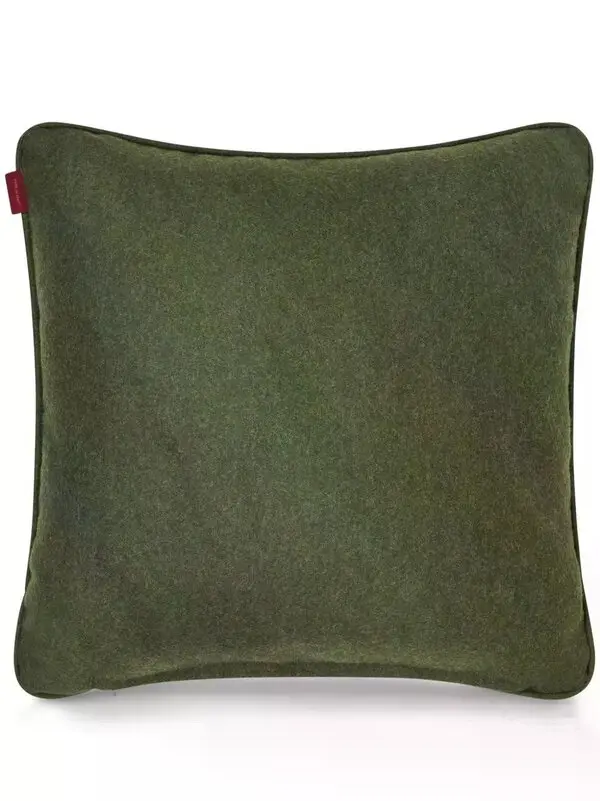 Etro Pegaso-embroidered Wool-blend Cushion - Green