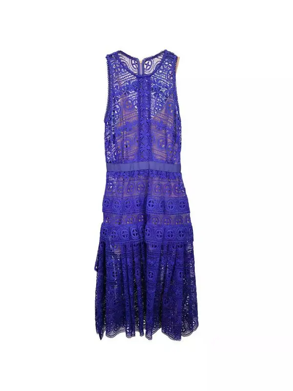 SELF-PORTRAIT Lace-pattern Midi Dress