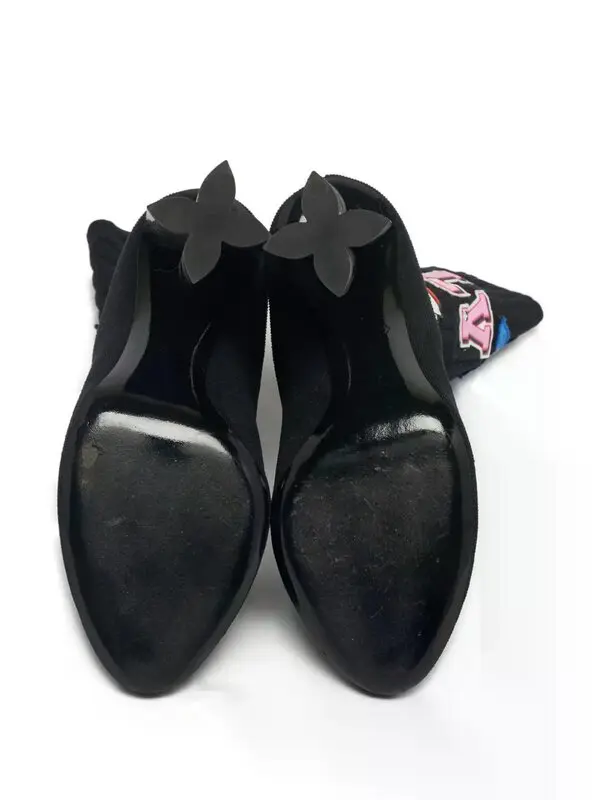 LOUIS VUITTON Heart Motif Knit Boots