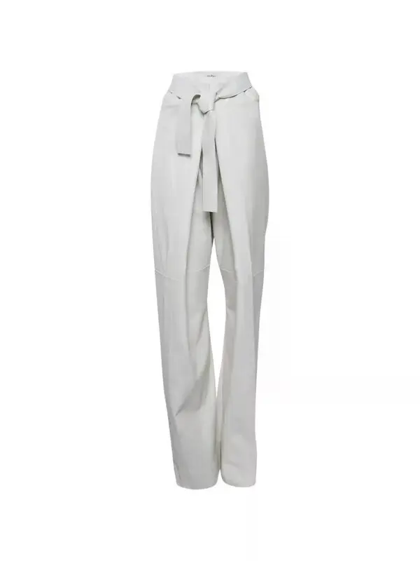 FERRAGAMO Leather Elasticated-waist Trousers
