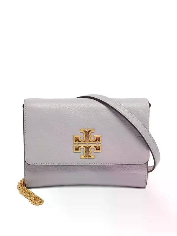 Tory Burch Leather Chain Wallet - Purple