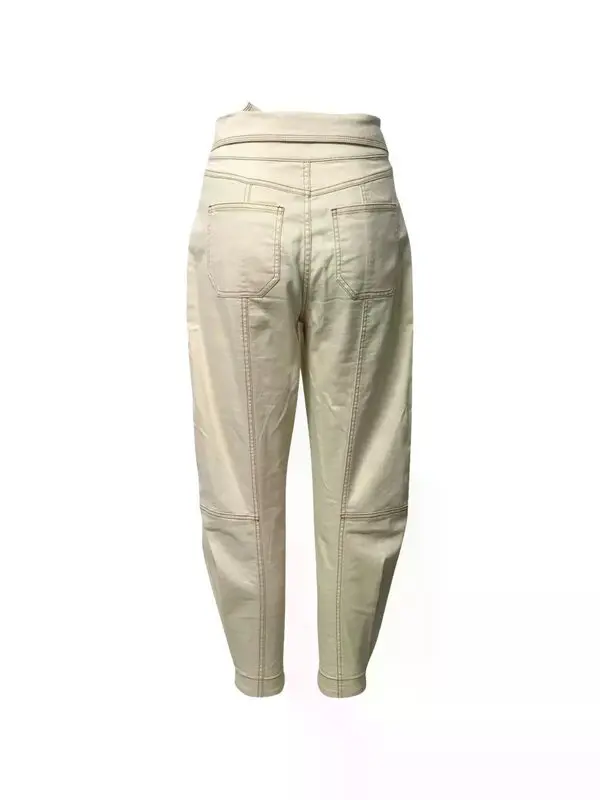 Ulla Johnson Belted Contrast-stitch Trousers