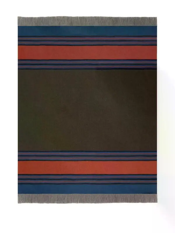 Etro Striped Wool-blend Throw Blanket