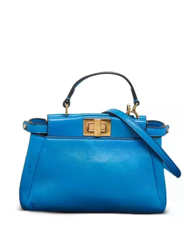 Fendi Micro Peekaboo Tote Bag - Blue