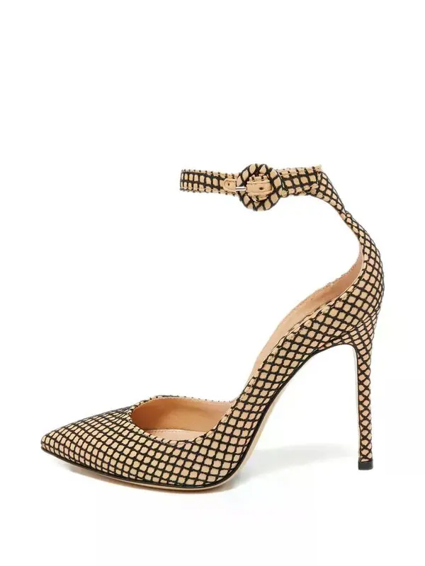 GIANVITO ROSSI Ankle-strap Heeled Pumps - Neutrals