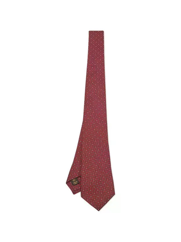 LOUIS VUITTON Patterned Silk Neck Tie - Red