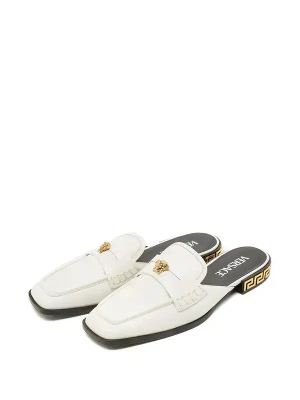 Versace Leather Emblem Sandals