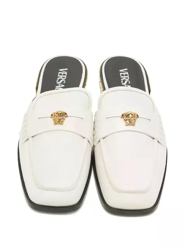 Versace Leather Emblem Sandals