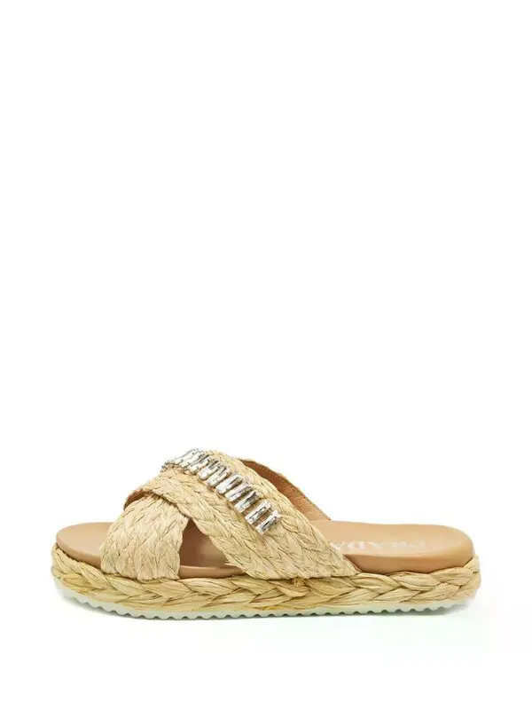 Prada Raffia Crystal-embellished Espadrilles