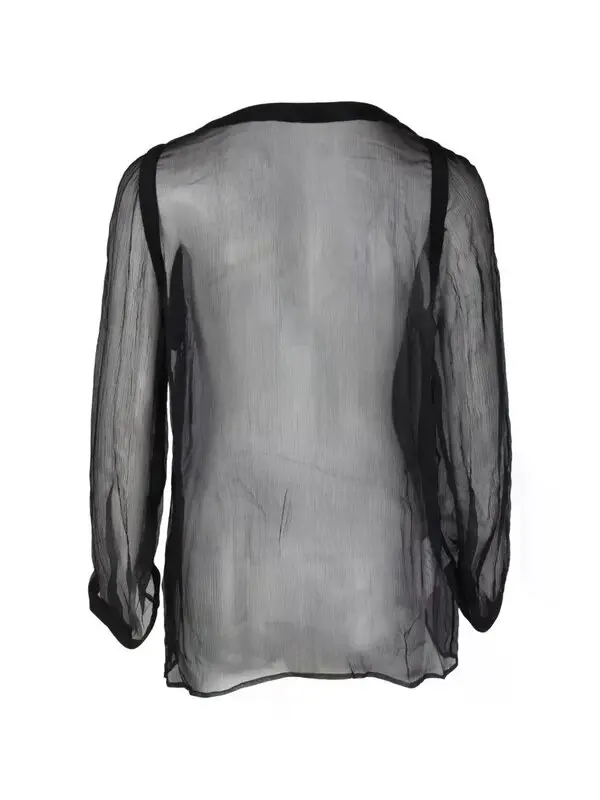 Miu Miu Long-sleeved Sheer Top