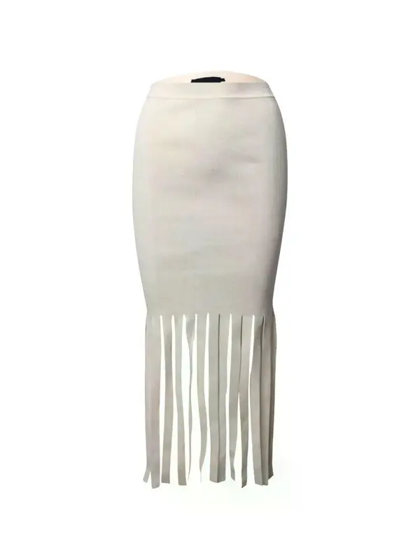 ALEXANDER WANG Fringed-hem Midi Skirt