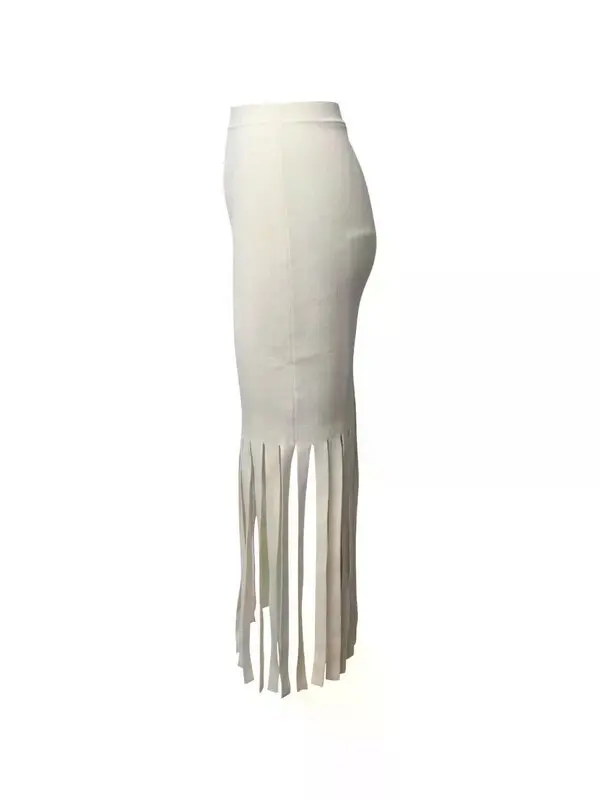 ALEXANDER WANG Fringed-hem Midi Skirt