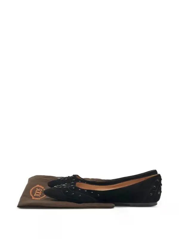 TOD'S Studded Suede Ballet Flats