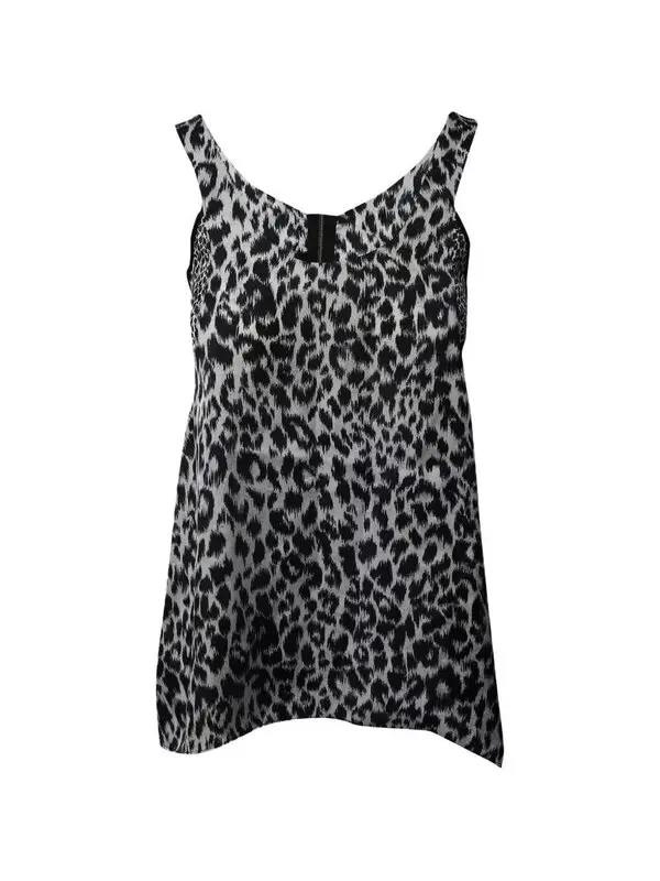 Sandro Animal-print Scoop Neck Top