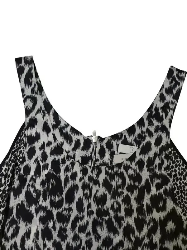 Sandro Animal-print Scoop Neck Top