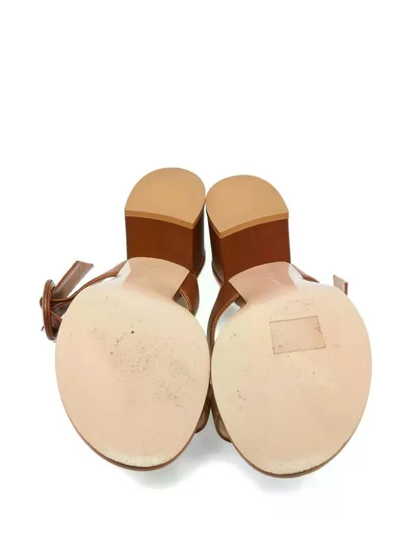GIANVITO ROSSI Leather Block-heel Sandals