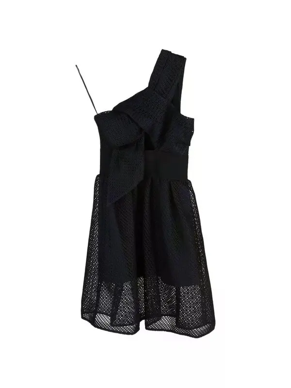 SELF-PORTRAIT One-shoulder Mesh Dress
