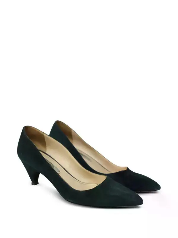 Prada Cone-heel Suede Pumps