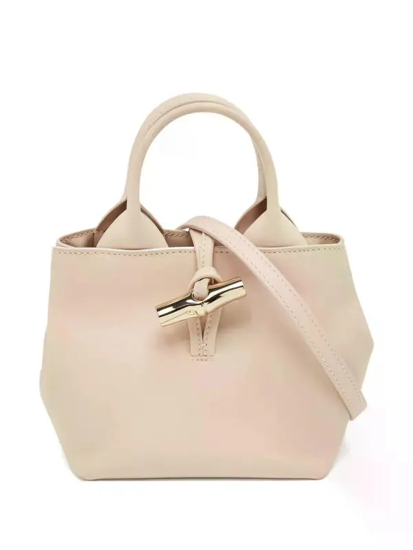 Longchamp Le Roseau Extra Small Leather Tote Bag