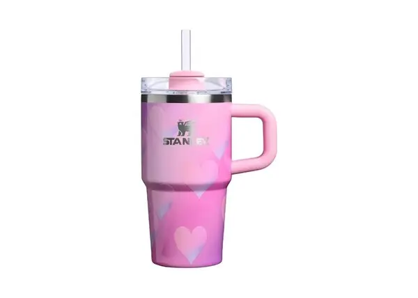 STANLEY 20oz Flowstate Quencher Tumbler - Powder Pink Heart Gradient
