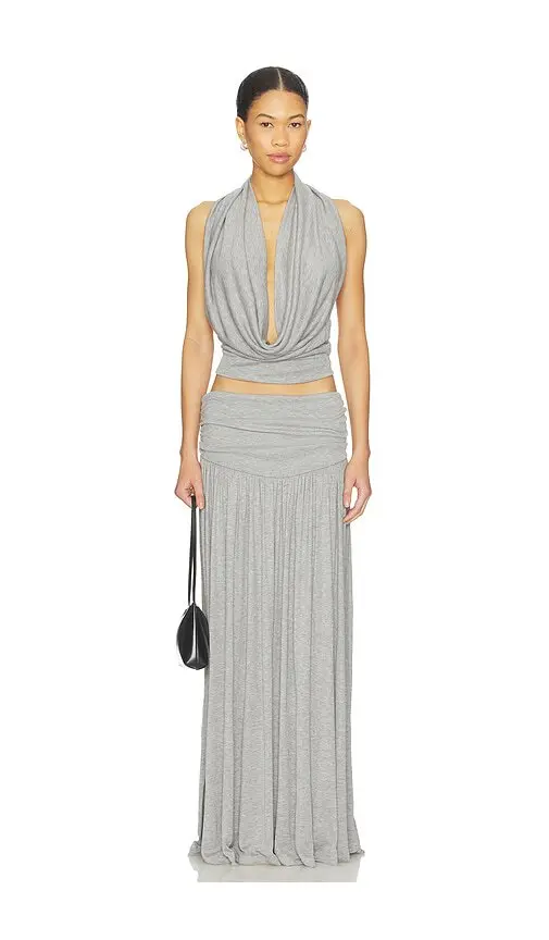 AYA MUSE Viona Halterneck Drape Top