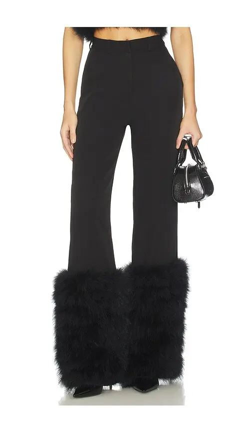 Giuseppe Di Morabito Feather Trim Pant - Black