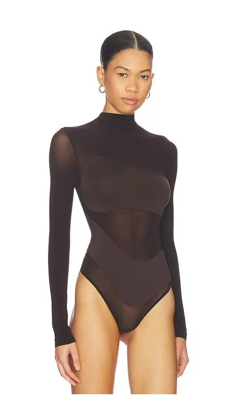 Wolford Shade String Bodysuit - Chocolate