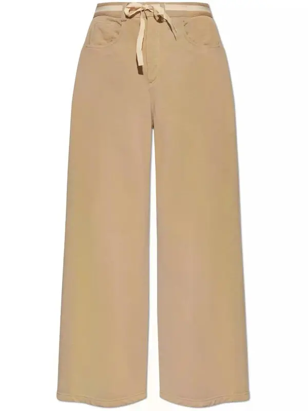 MAISON MARGIELA Belted Cotton Palazzo Pants