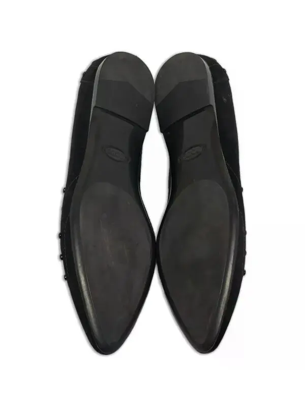 TOD'S Studded Suede Ballet Flats