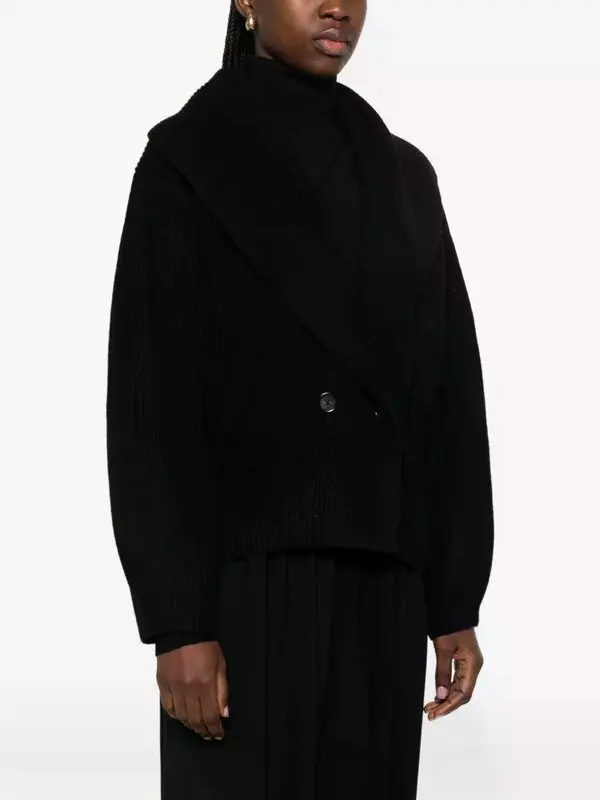 TOTEME Shawl-lapels Double-breasted Cardigan - Black