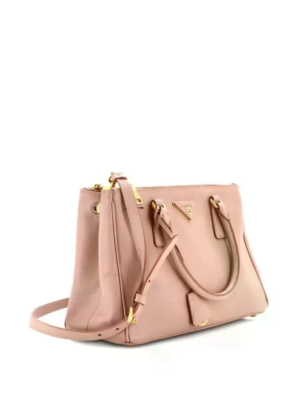 Prada Double Zip Saffiano Leather Medium Tote