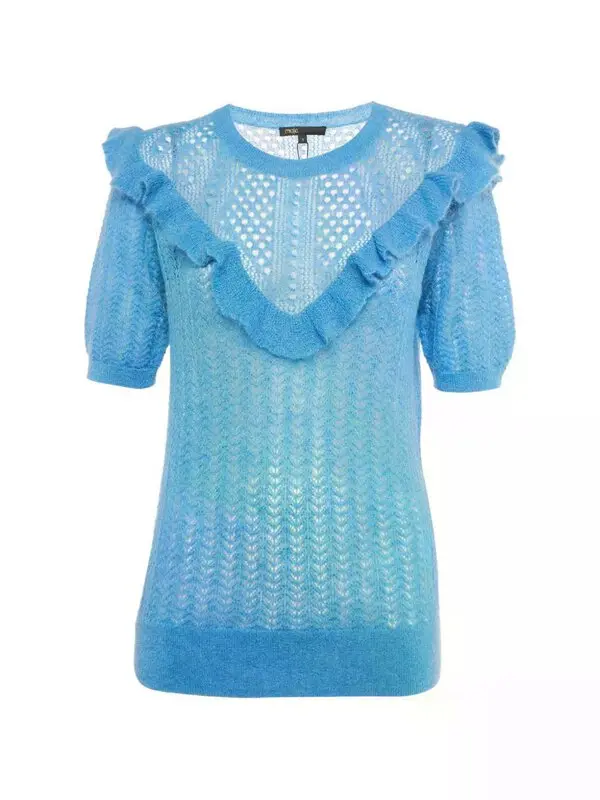 Maje Ruffle Knit Top