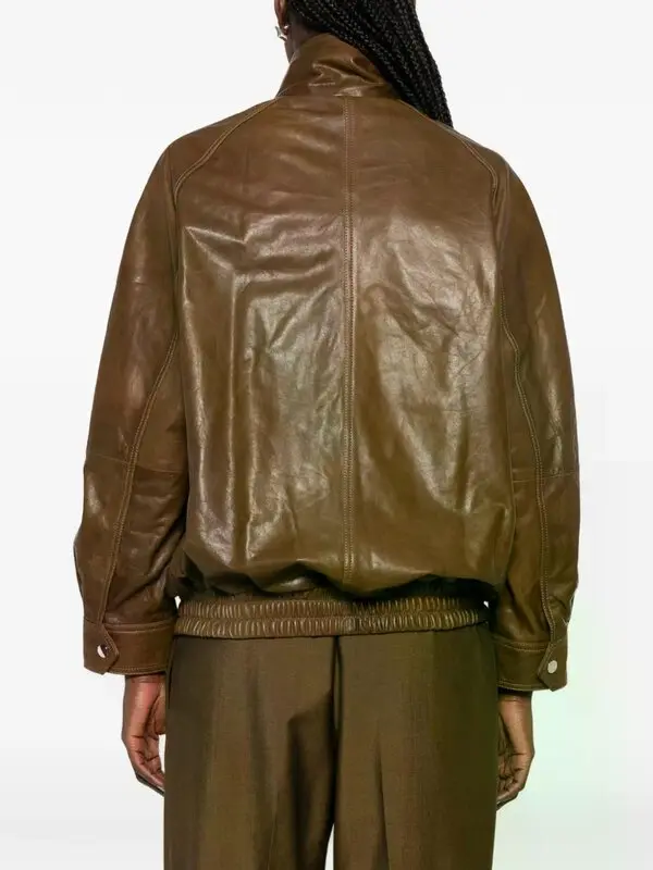 Nour Hammour Ariste Leather Jacket - Brown