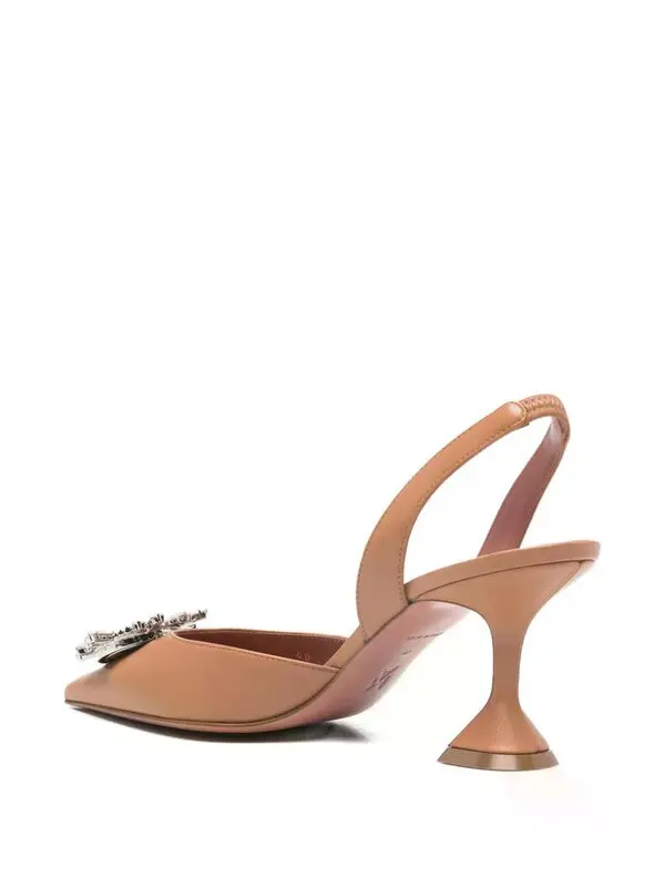 Amina Muaddi Begum Slingback Pumps - Brown