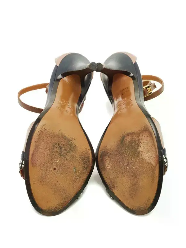 Fendi Leather Ankle Strap Sandals