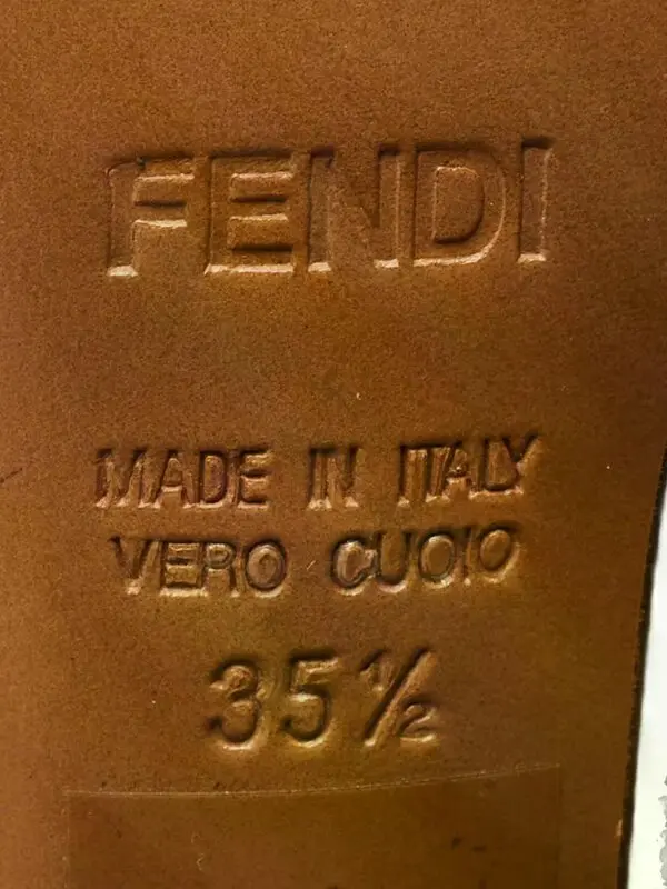 Fendi Leather Ankle Strap Sandals