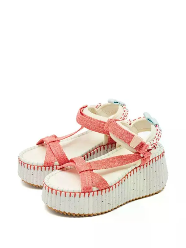 Chloé Nama Crisscross Platform Sandals
