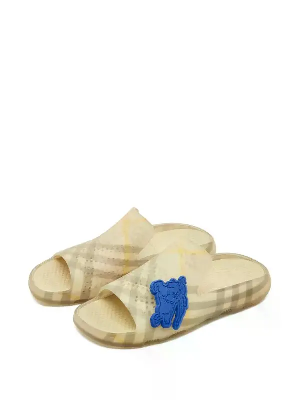 Burberry Check-pattern Open-toe Slides