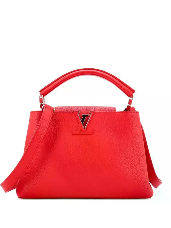 LOUIS VUITTON Capucines Leather Bb Satchel - Red