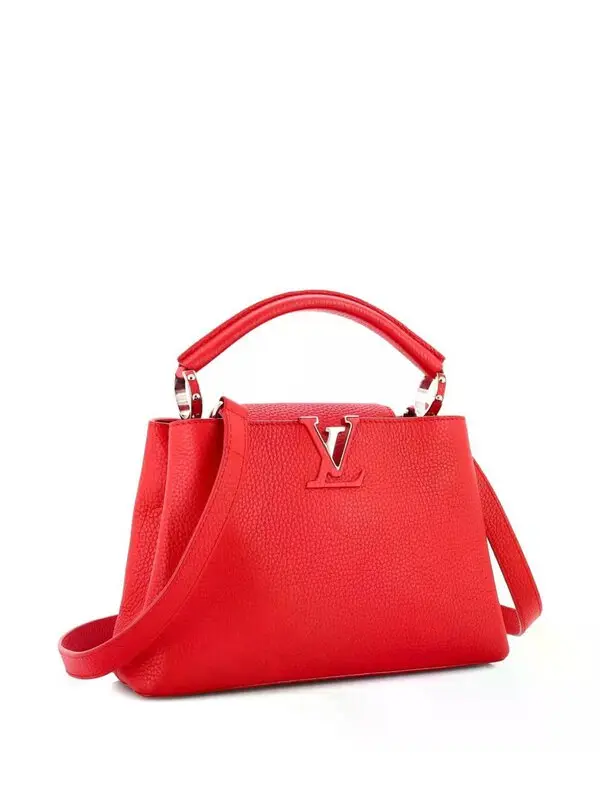 LOUIS VUITTON Capucines Leather Bb Satchel - Red