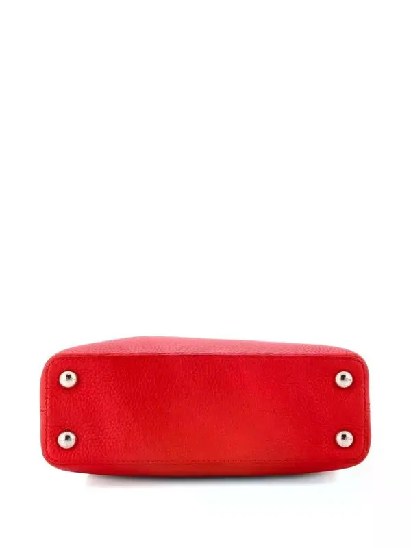 LOUIS VUITTON Capucines Leather Bb Satchel - Red