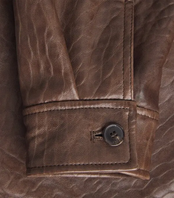 FRAME Leather Bomber Jacket