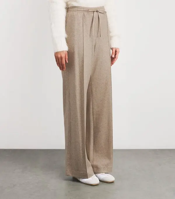 Vince Wool-blend Wide-leg Trousers - Beige