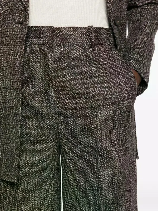 JOSEPH Herringbone Wide Leg Trousers