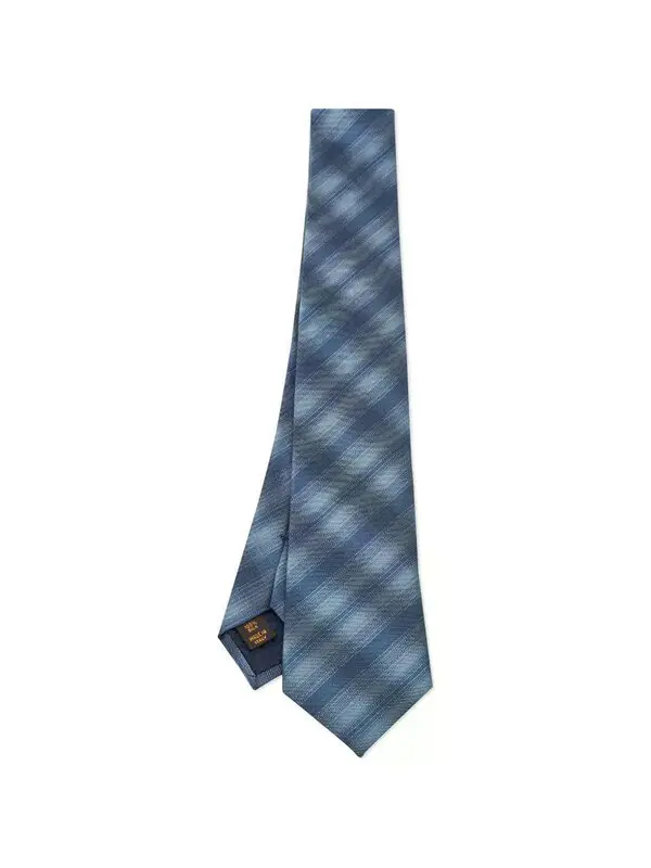 LOUIS VUITTON Checked Silk Neck Tie - Blue