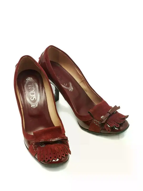 TOD'S Fringe Bow-detail Pumps