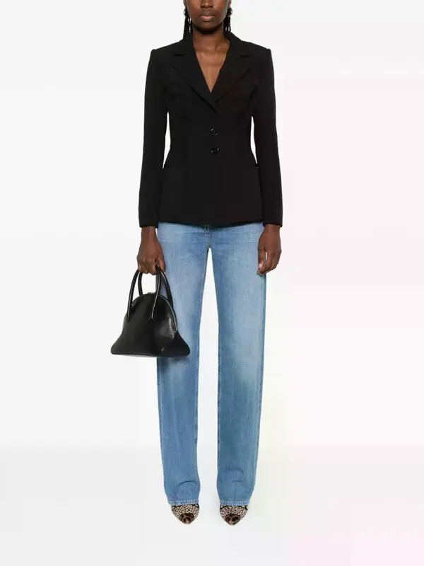 Elisabetta Franchi Palazzo Jeans With Logo Detail