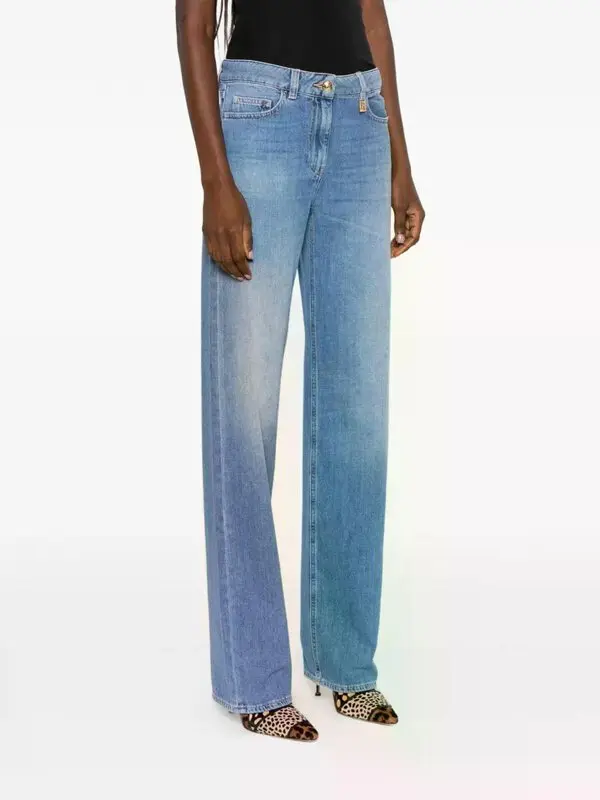 Elisabetta Franchi Palazzo Jeans With Logo Detail